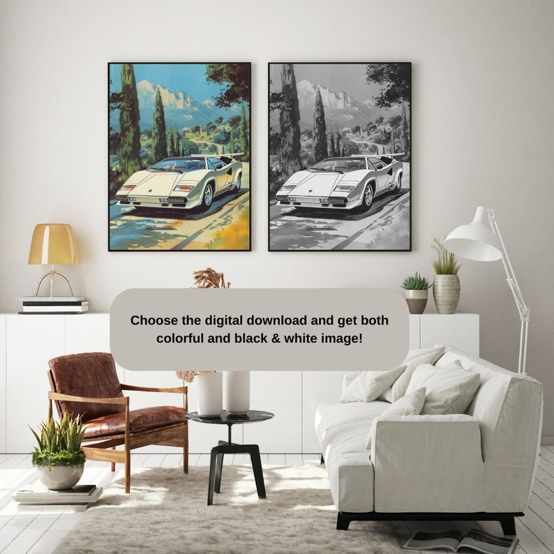 Lamborghini Countach Poster, Lamborghini Poster, Lamborghini Print ...
