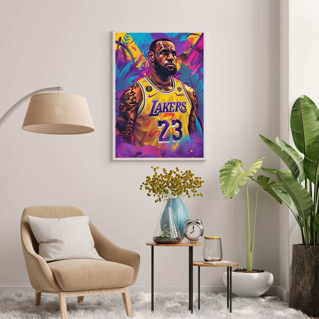 Lebron James Poster, Lebron James Print, Basketball Poster, Basketball ...