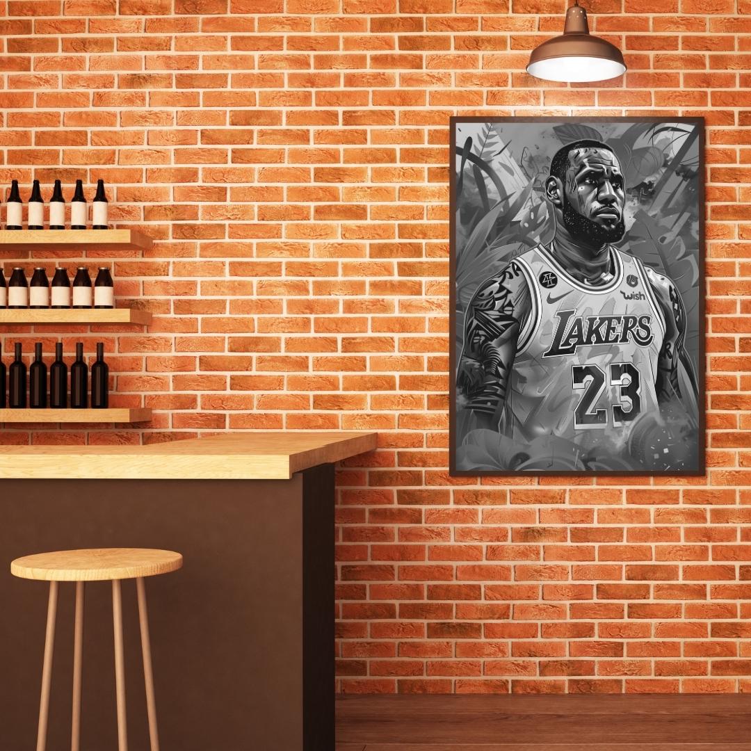 Lebron James Poster, Lebron James Print, Basketball Poster, Basketball ...