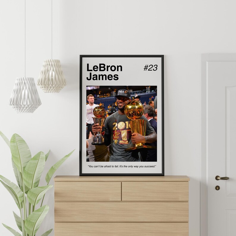 Lebron James Poster, Lebron James Print, Basketball Poster, Basketball ...