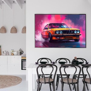 Vintage BMW Poster, BMW Print, BMW Wall Art, Sports Car Poster, Sports Car Print, Sports Car ...