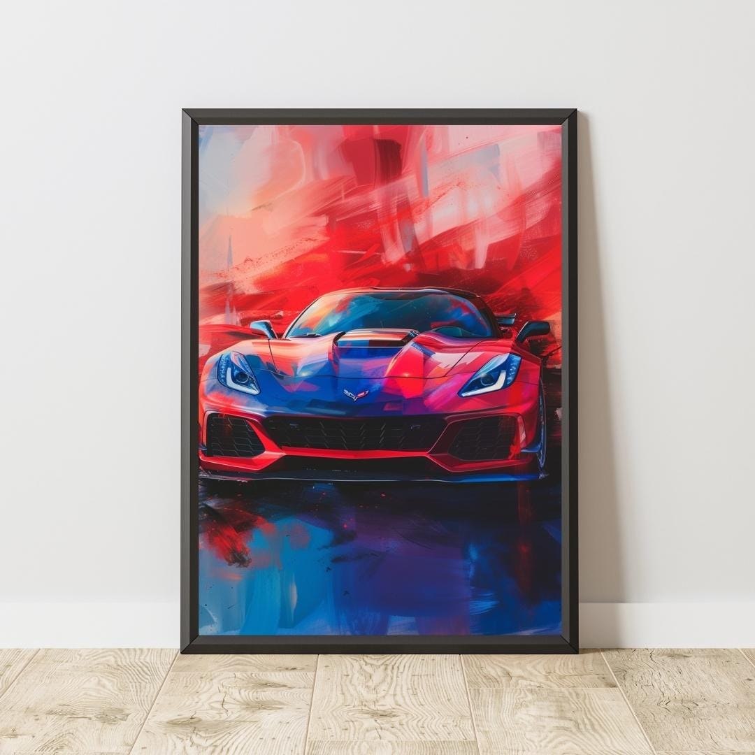 Chevrolet Corvette Poster, Chevrolet Corvette Print, Chevrolet Corvette ...