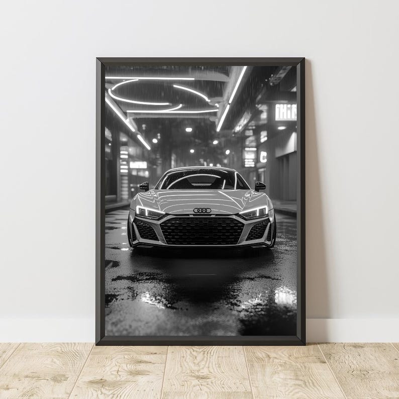 Audi R8 Poster, Audi R8 Print, Audi Wall Art, Sports Car Poster, Sports ...