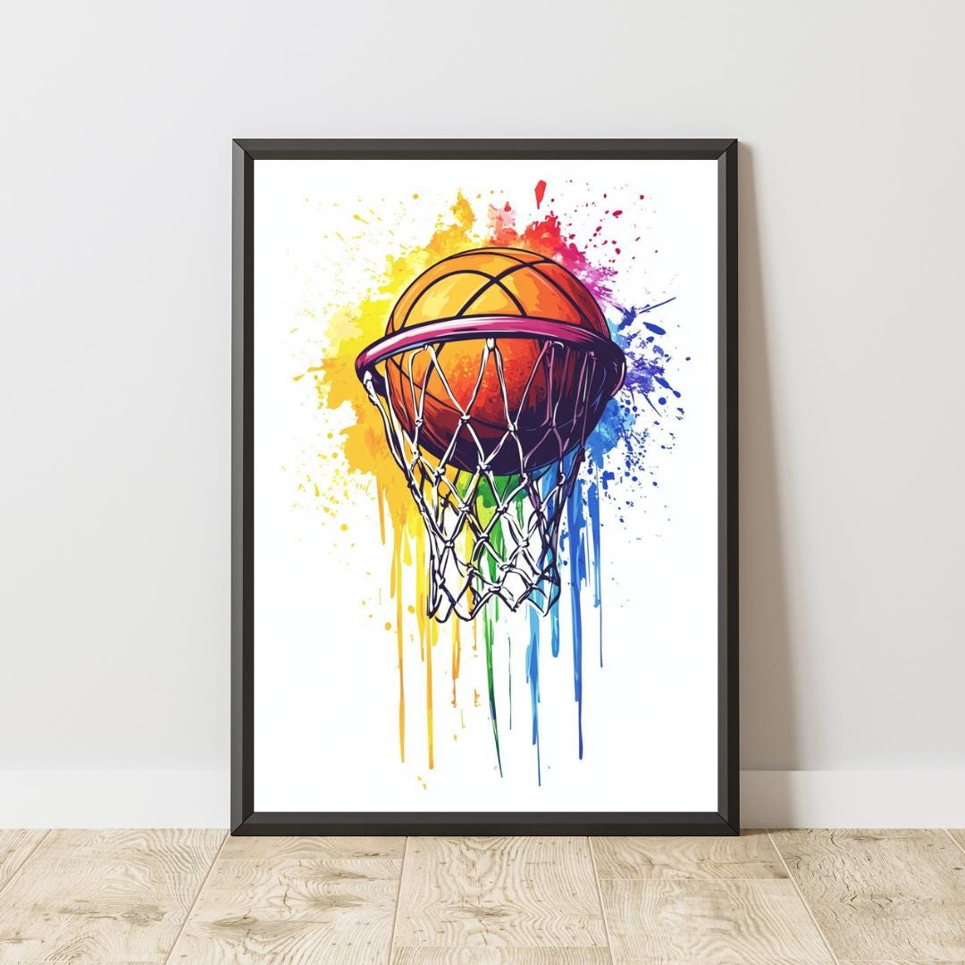 Basketball Poster, Basketball Print, Basketball Wall Art, NBA Wall Art ...