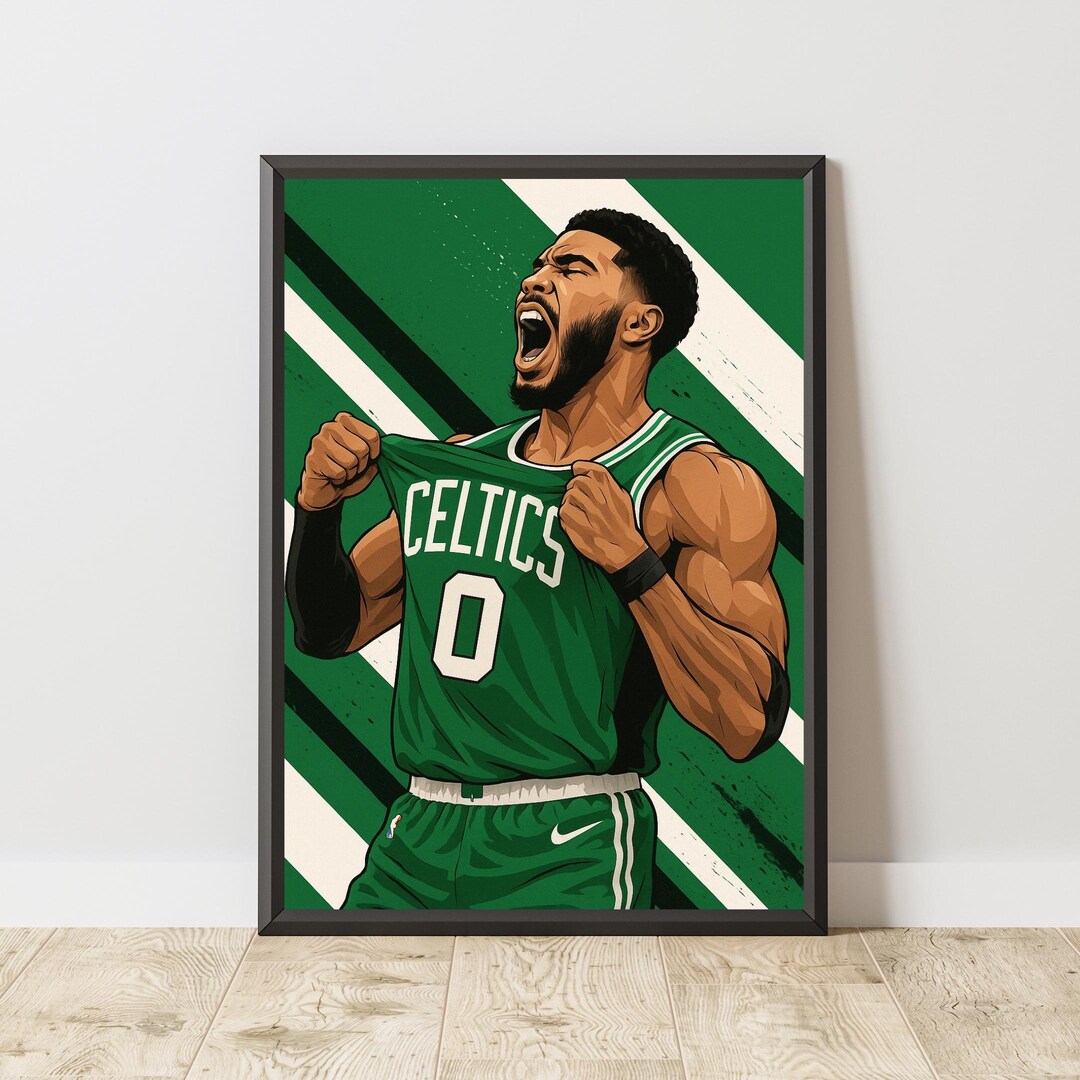 Jayson Tatum Poster, Jayson Tatum Print, Basketball Poster, Basketball ...