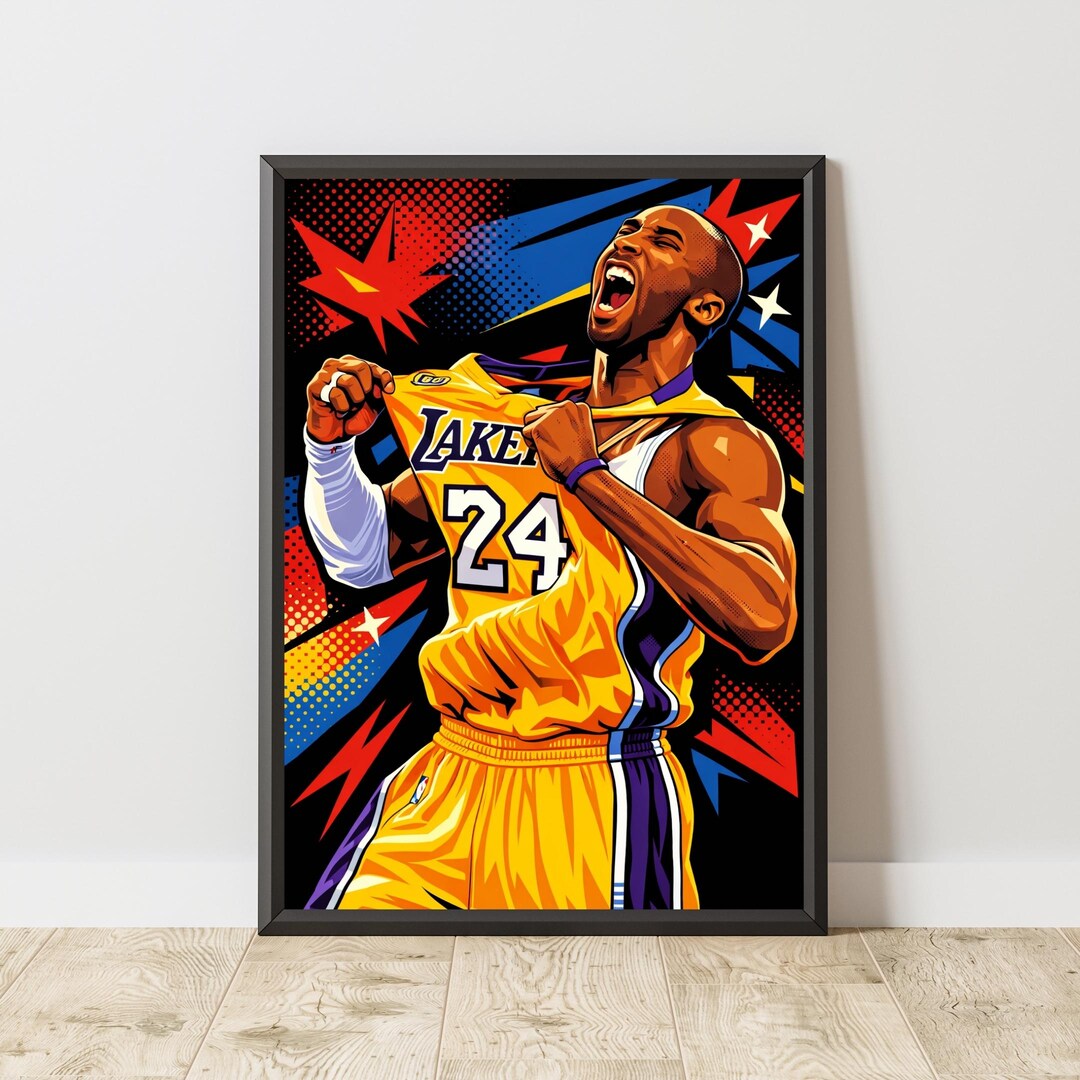 Kobe Bryant Poster, Kobe Bryant Print, Kobe Bryant Wall Art, Basketball ...