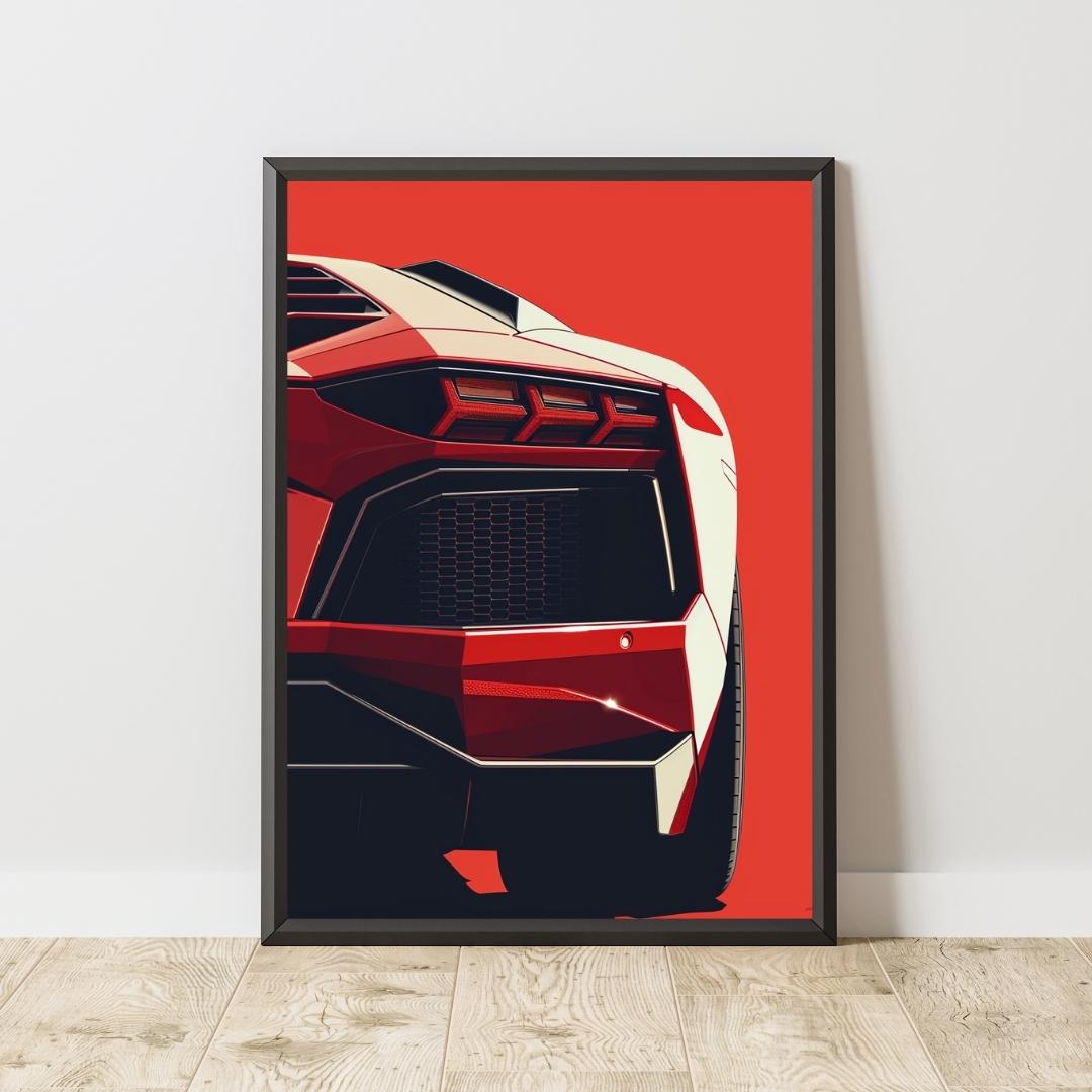 Lamborghini Poster, Lamborghini Print, Lamborghini Wall Art, Sports Car ...