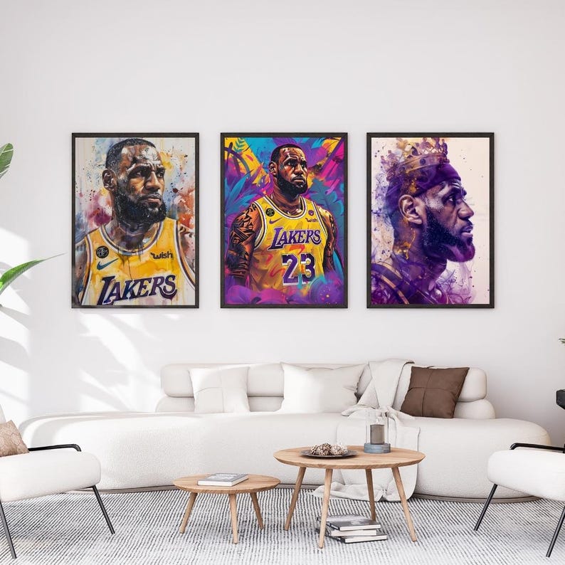Lebron James Poster, Lebron James Print, Basketball Poster, Basketball ...