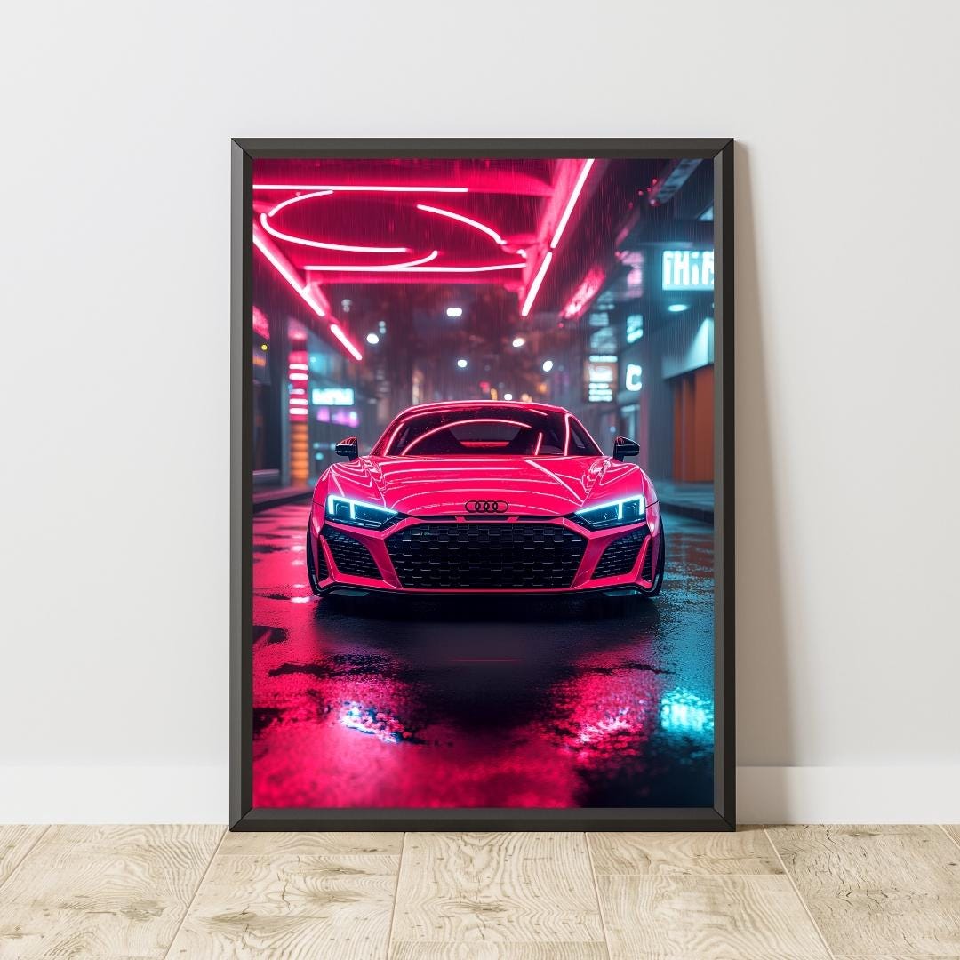 Audi R8 Poster, Audi R8 Print, Audi Wall Art, Sports Car Poster, Sports ...