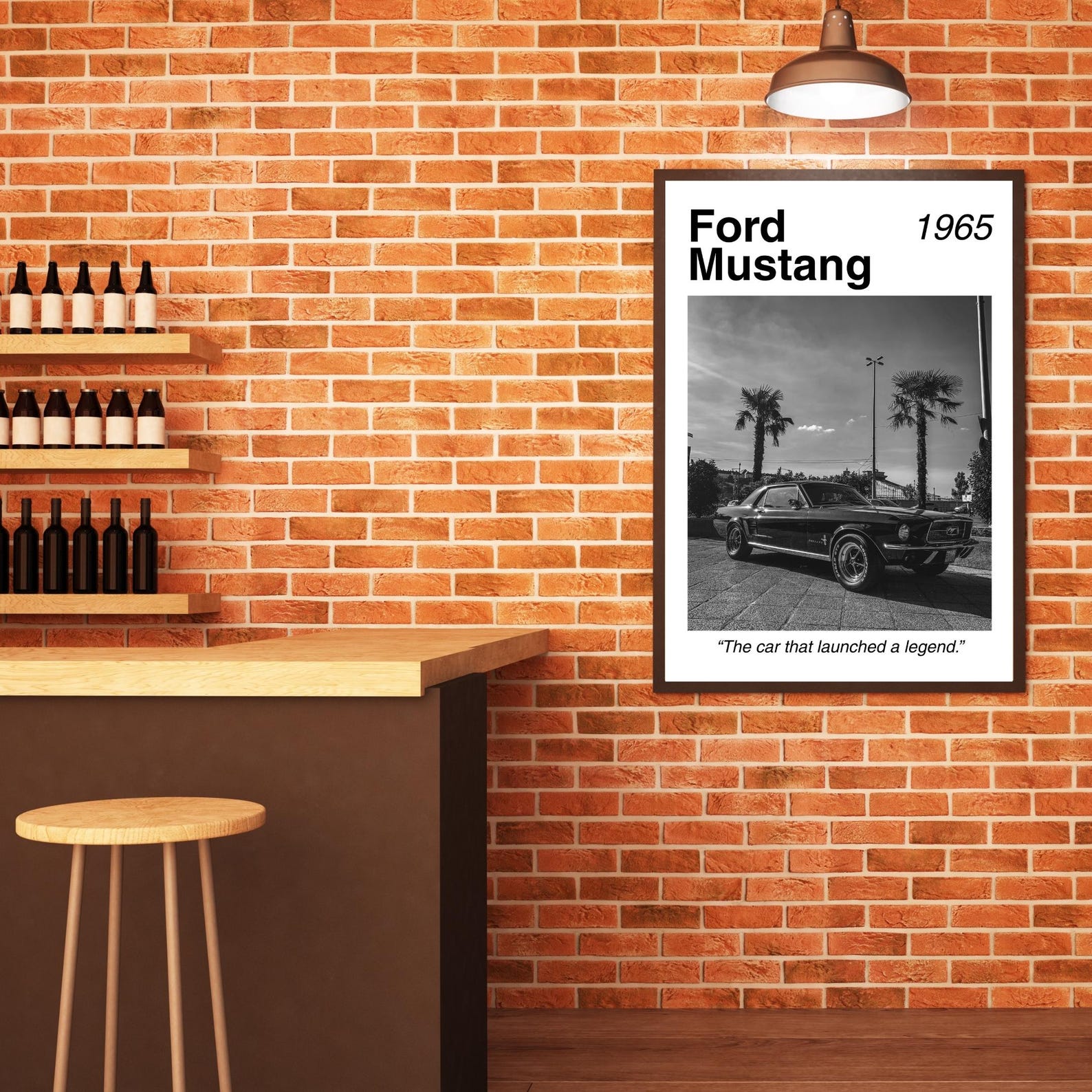 Ford Mustang Poster, Ford Mustang Print, Ford Mustang Wall Art, Vintage ...