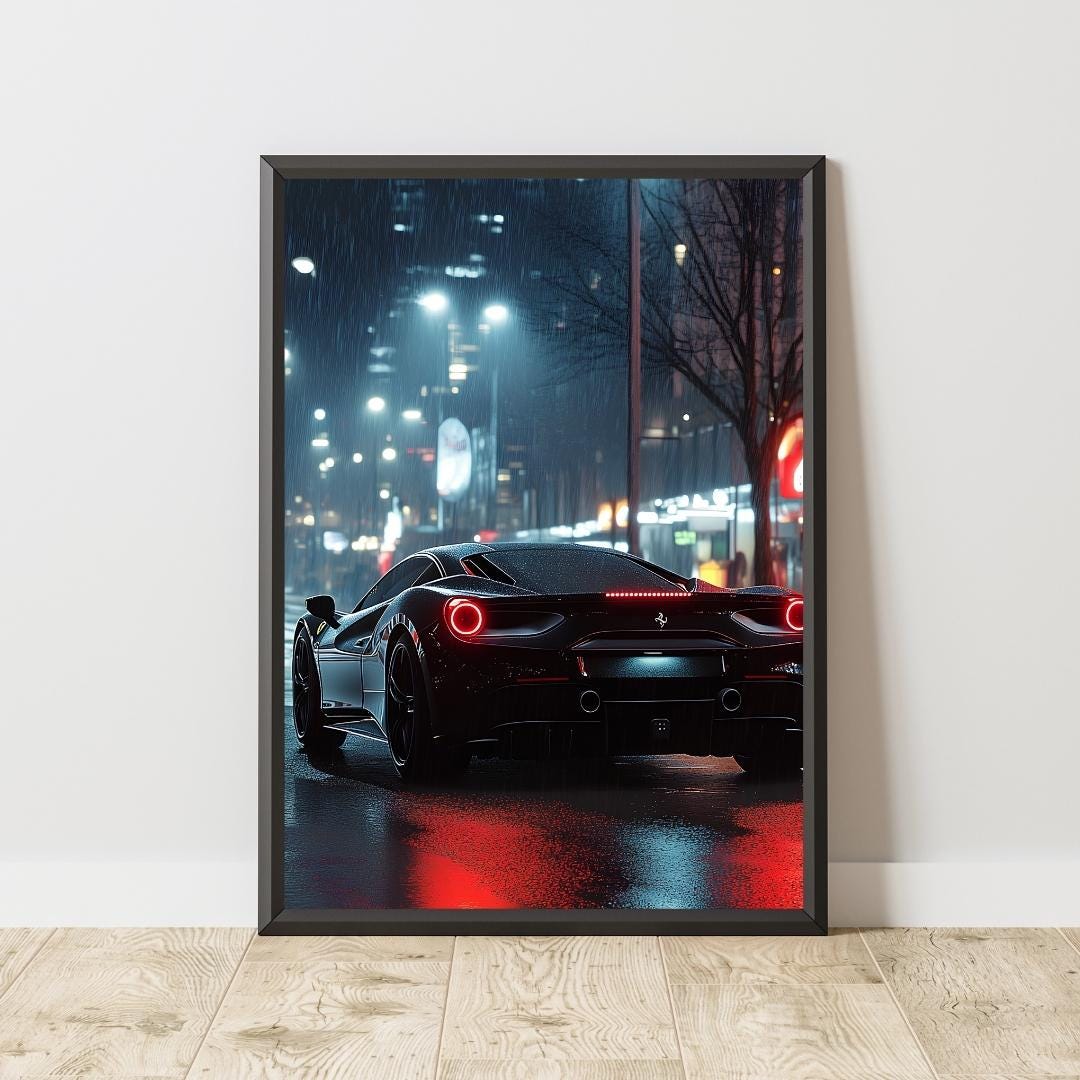 Ferrari 488 Pista Poster, Ferrari Poster, Ferrari Print, Ferrari Wall ...