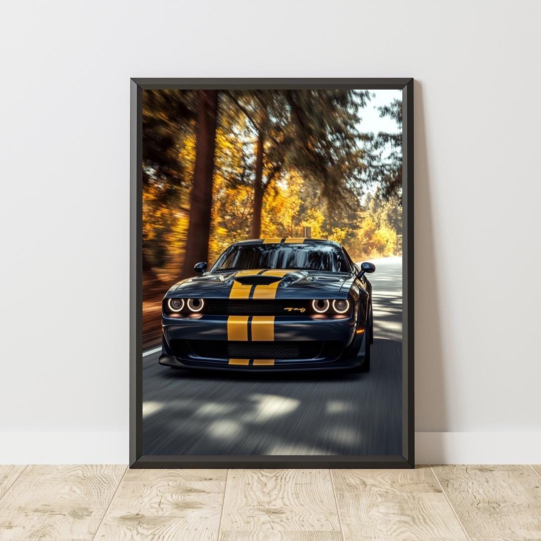 Dodge Challenger Poster, Dodge Challenger Print, Dodge Challenger Wall ...