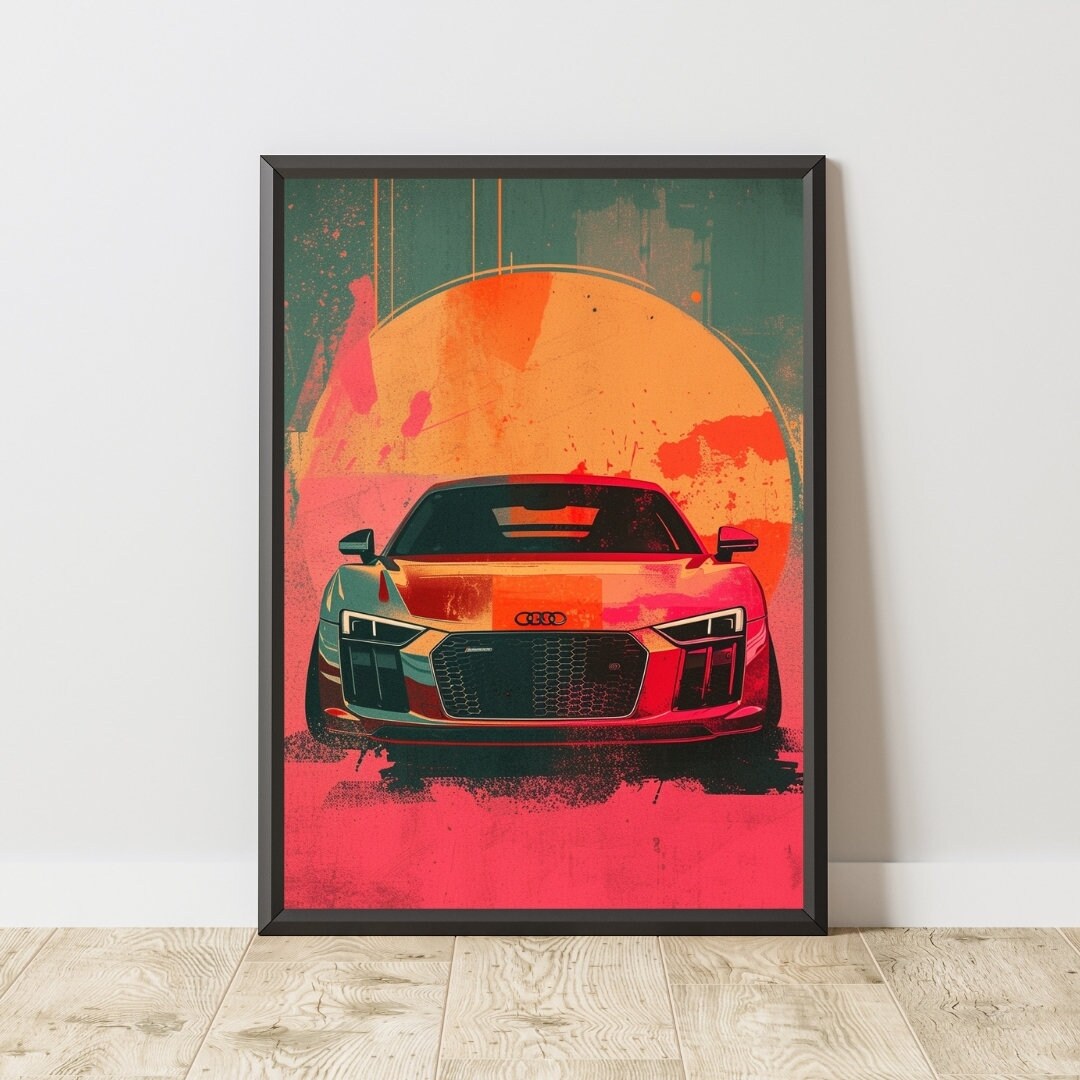 Audi Poster, Audi Print, Audi Wall Art, Sports Car Poster, Sports Car ...