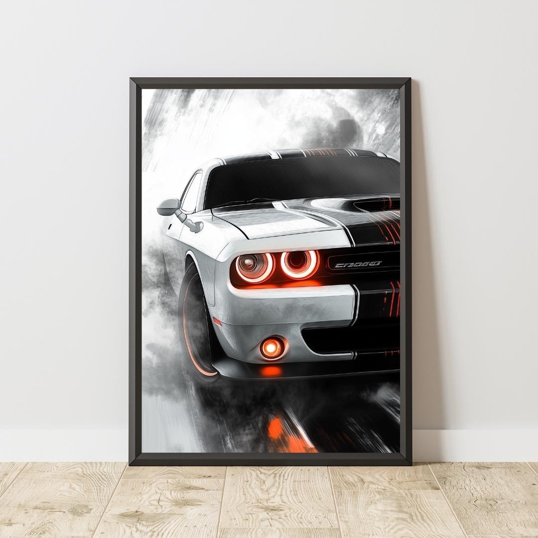 Dodge Challenger Poster, Dodge Challenger Print, Dodge Challenger Wall ...