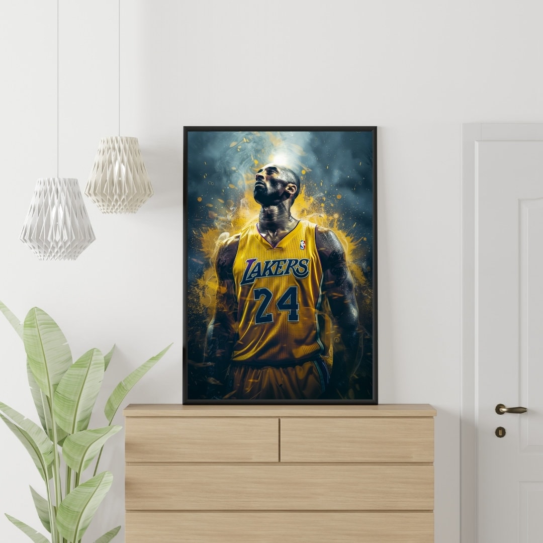 Kobe Bryant Poster, Kobe Bryant Print, Kobe Bryant Wall Art, Basketball ...