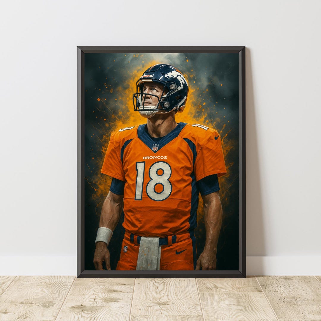 Football Poster, Football Print, Football Wall Art, NFL Wall Art, NFL ...
