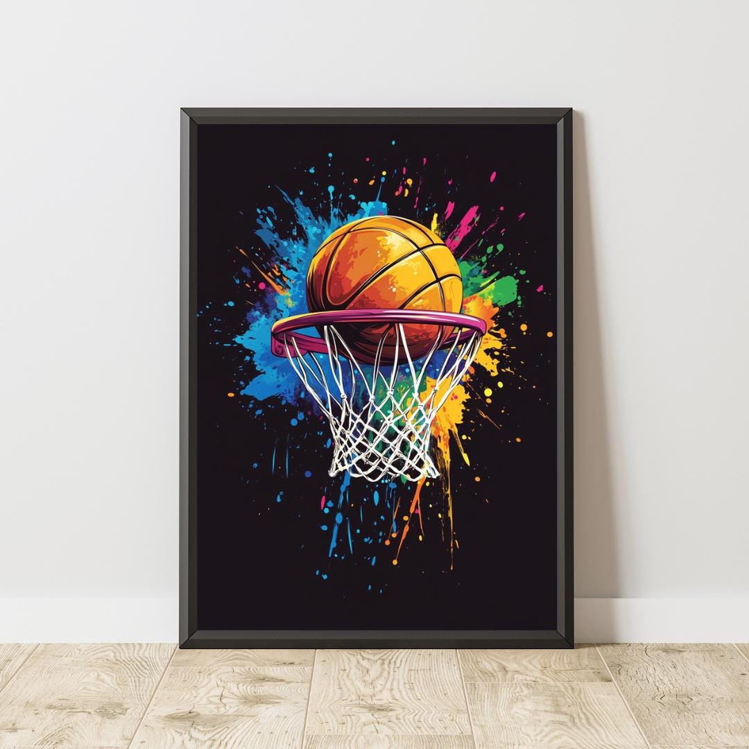 Basketball Poster, Basketball Print, Basketball Wall Art, NBA Wall Art ...