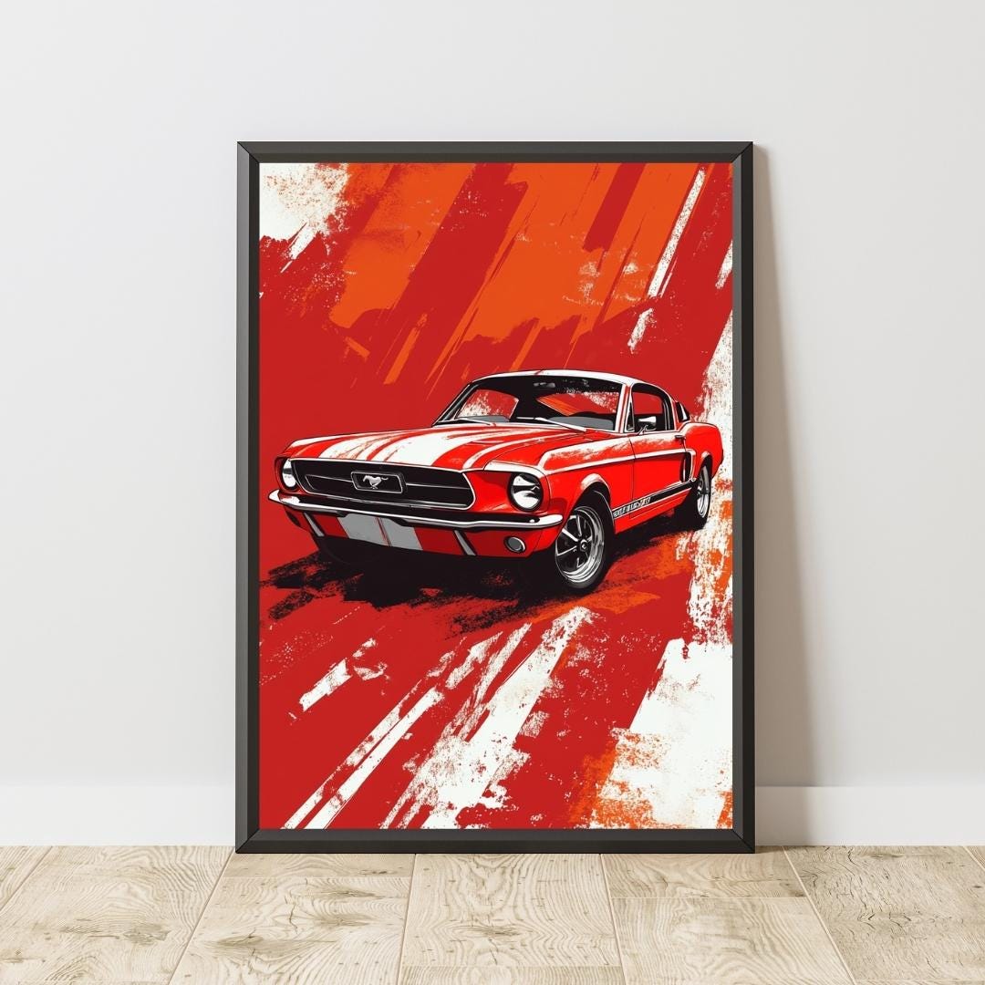 Buy Ford Mustang Poster, Ford Mustang Print, Ford Mustang Wall Art ...