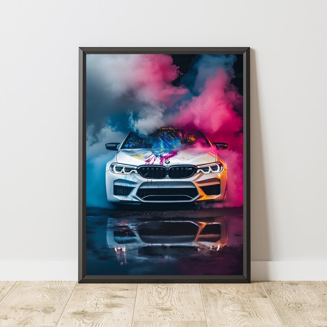 BMW M5 Poster, BMW Poster, BMW Print, Bmw Wall Art, Sports Car Poster ...