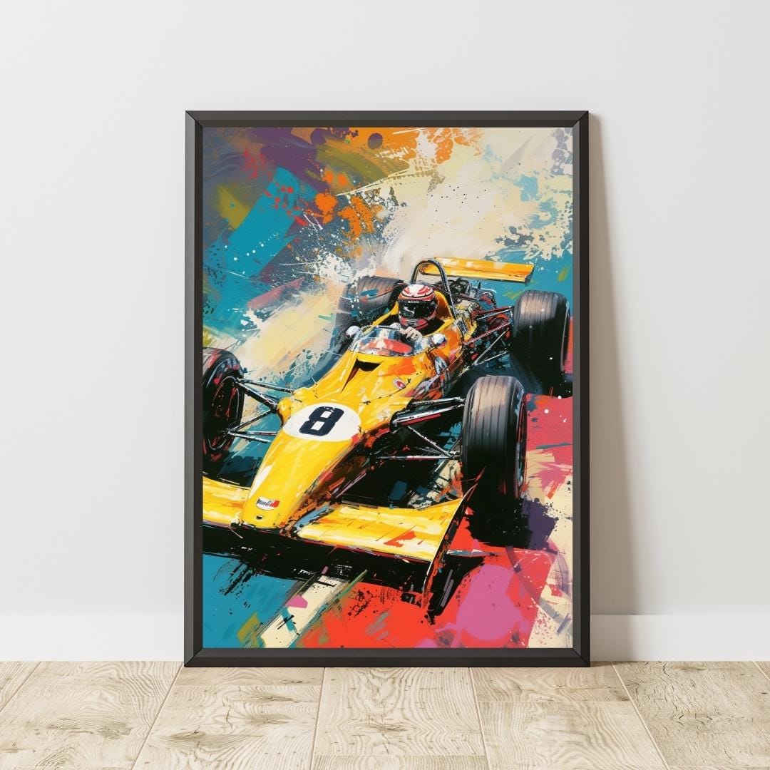 Vintage Formula 1 Poster, Formula 1 Print, Formula 1 Wall Art, Formula ...