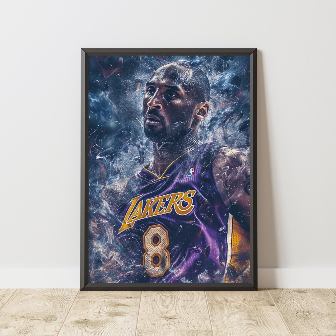 Kobe Bryant Poster, Kobe Bryant Print, Kobe Bryant Wall Art, Basketball ...