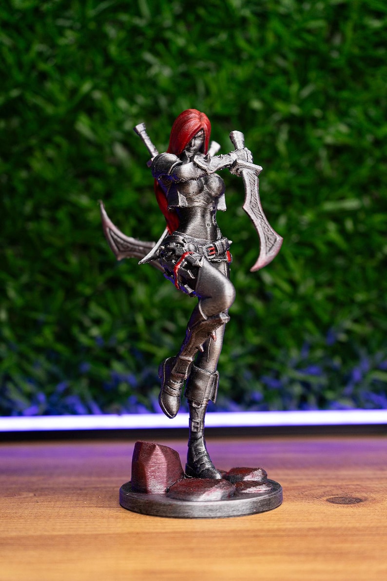 League of Legends Katarina 3D Printed Figurines Painted With Metallic ...