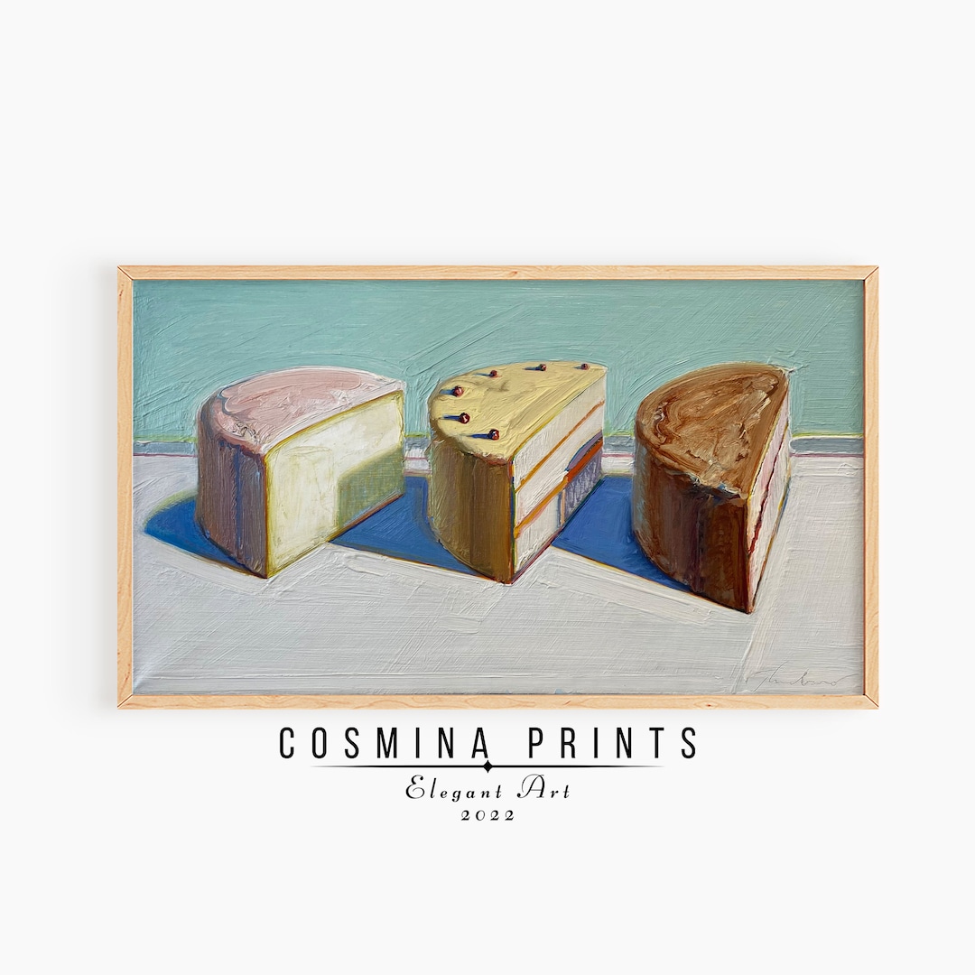 Three Half Cakes, 1966 by Wayne Thiebaud Samsung Frame TV Art, Kitchen Tv Art , Famous Wall Art ...