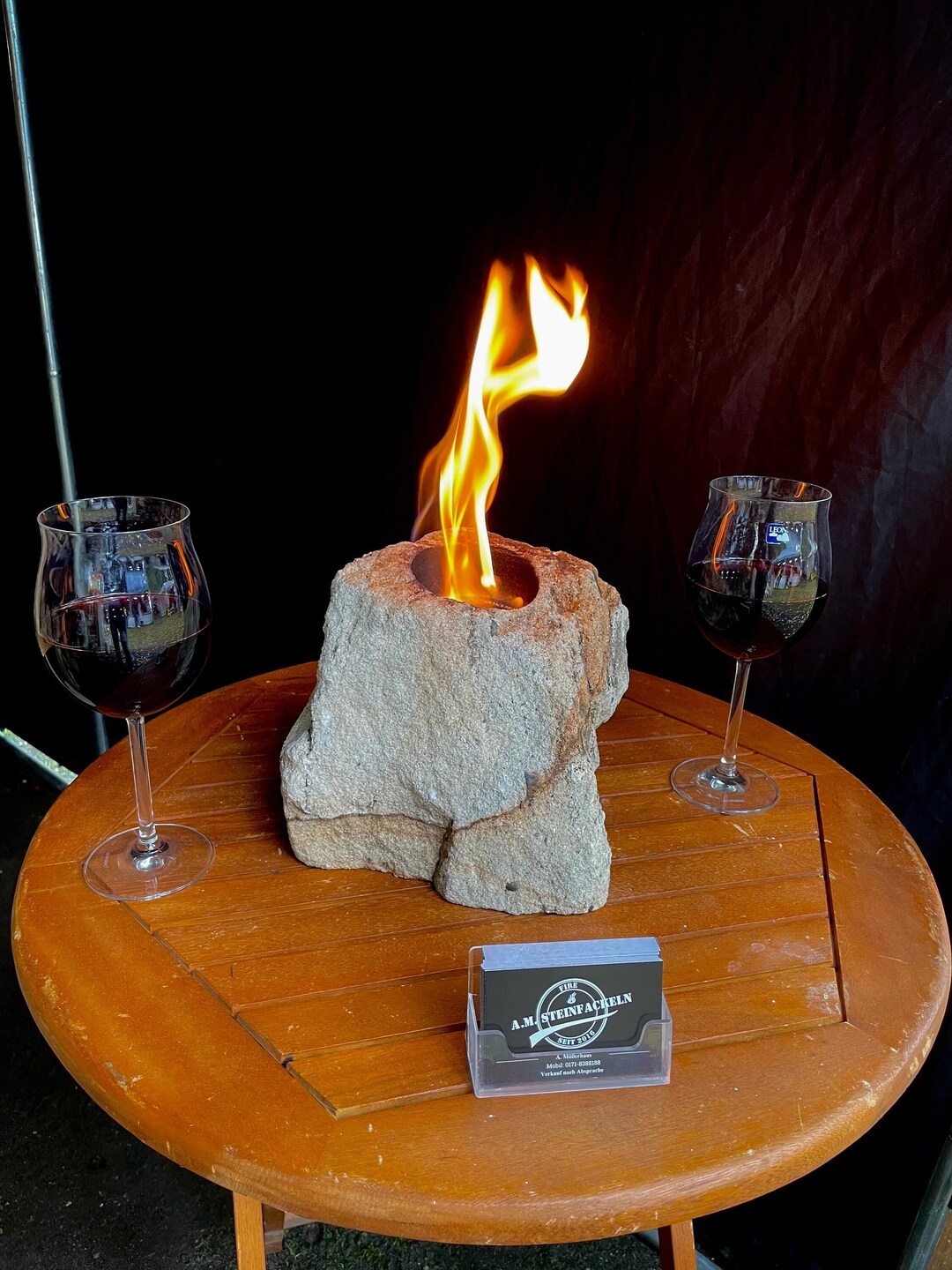 Stone Torch Made of Natural Stone Including Fuel Can & Fuel. an Eye ...