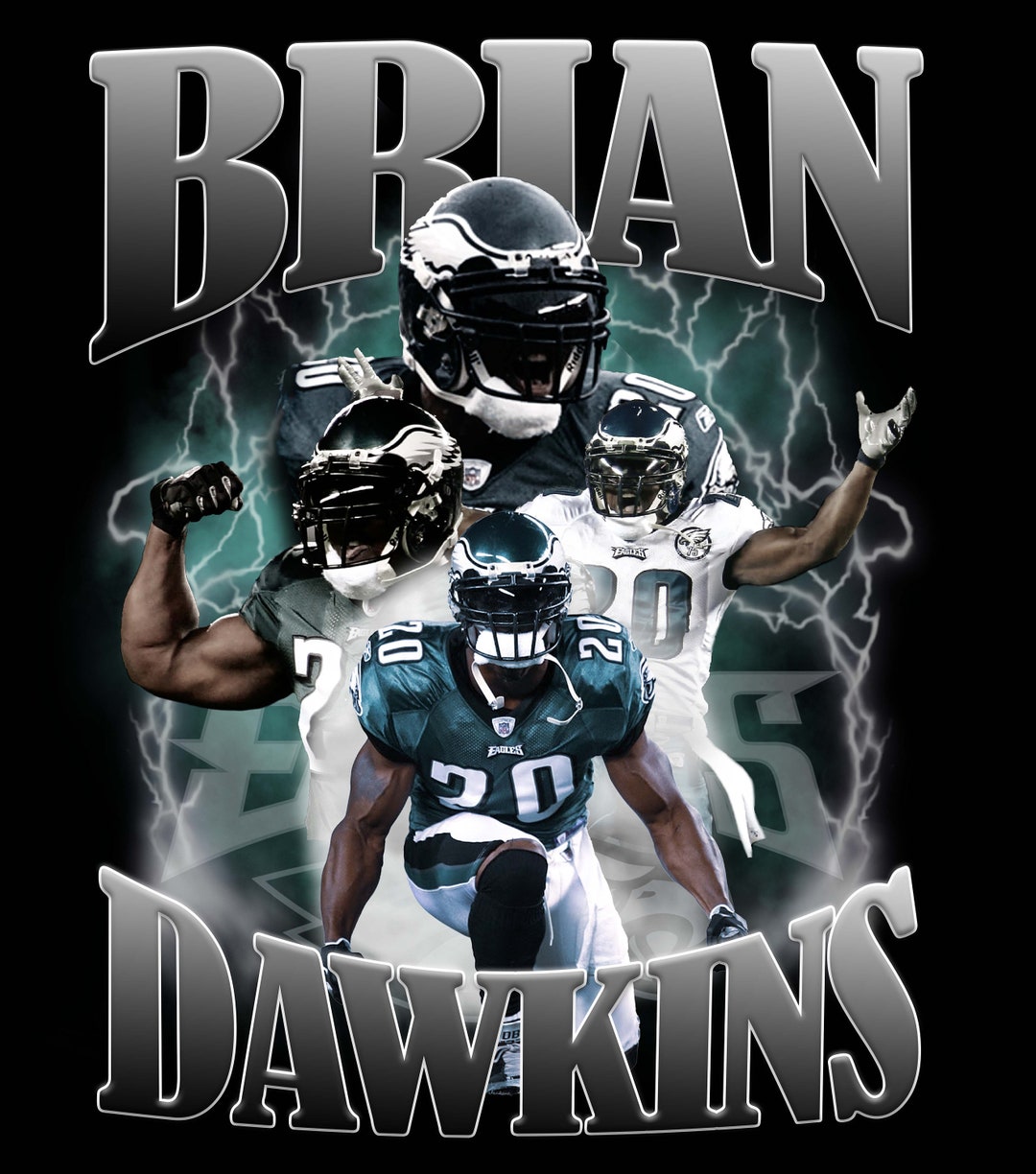Brian Dawkins T Shirt Design PNG Instant Download 300 Dpı Png - Etsy