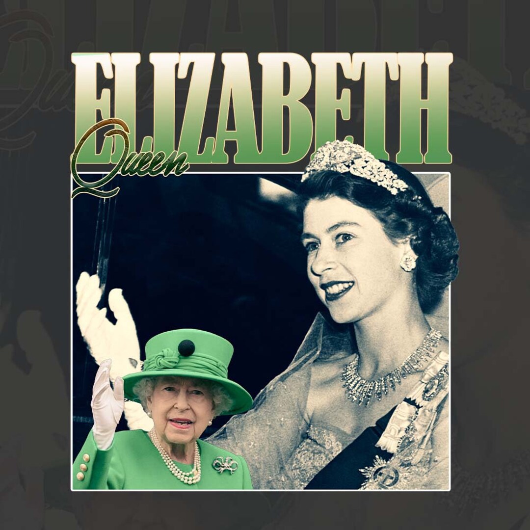 Queen Elizabeth T Shirt Design PNG Instant Download 300 Dpı - Etsy