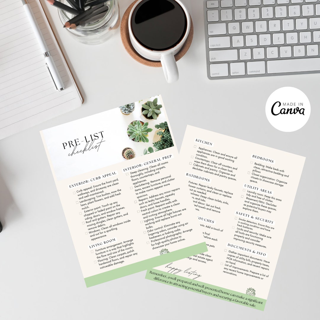 Digital Pre-listing Checklist - Etsy