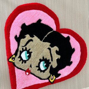 Betty Boop Rug, Custom Rugs, Betty Boop, Heart Rug, Room Decor, Cartoon ...