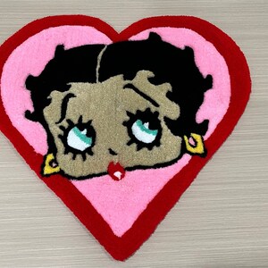 Betty Boop Rug, Custom Rugs, Betty Boop, Heart Rug, Room Decor, Cartoon ...