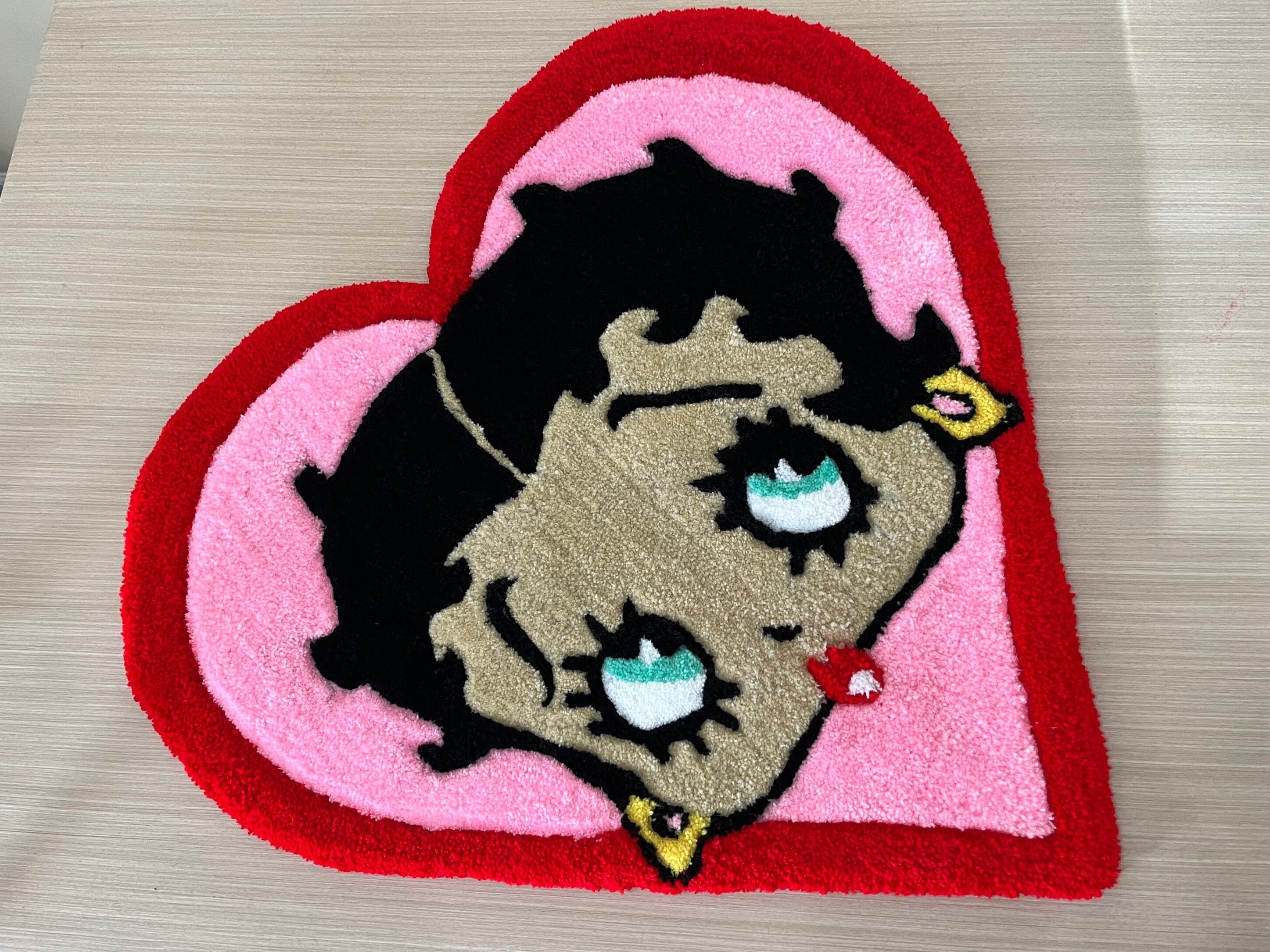 Betty Boop Rug, Custom Rugs, Betty Boop, Heart Rug, Room Decor, Cartoon ...