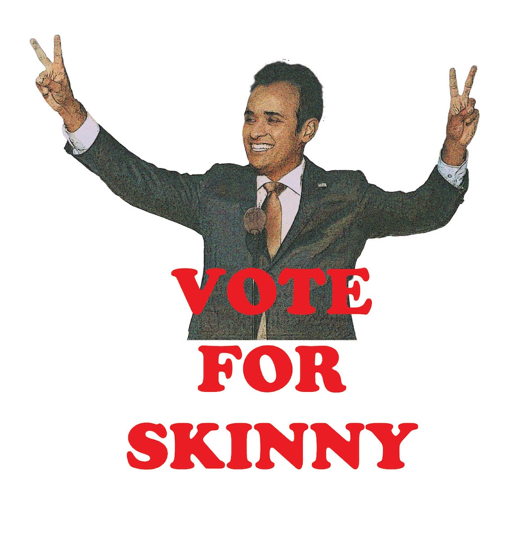 Vivek Ramaswamy Sticker Skinny Guy With Funny Last Name 2024 USA ...