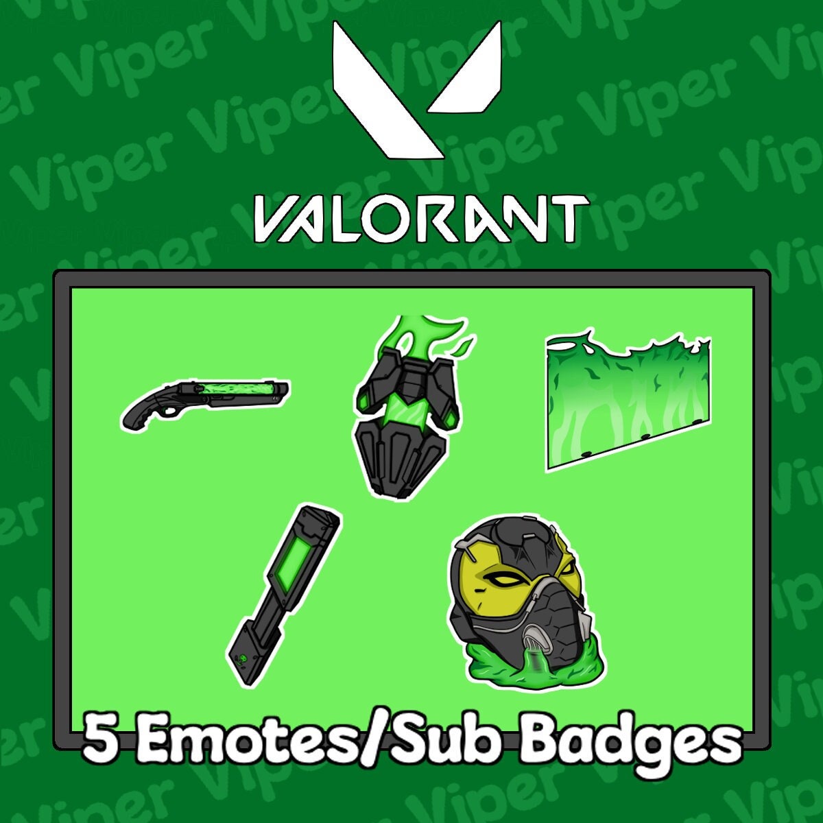 Valorant Viper Twitch Emote Twitch Emotes Twitch Subbadge Twitch ...