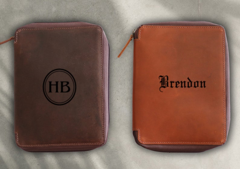 Engraved Leather Portfolio for Men/women Monogrammed Leather Portfolio ...