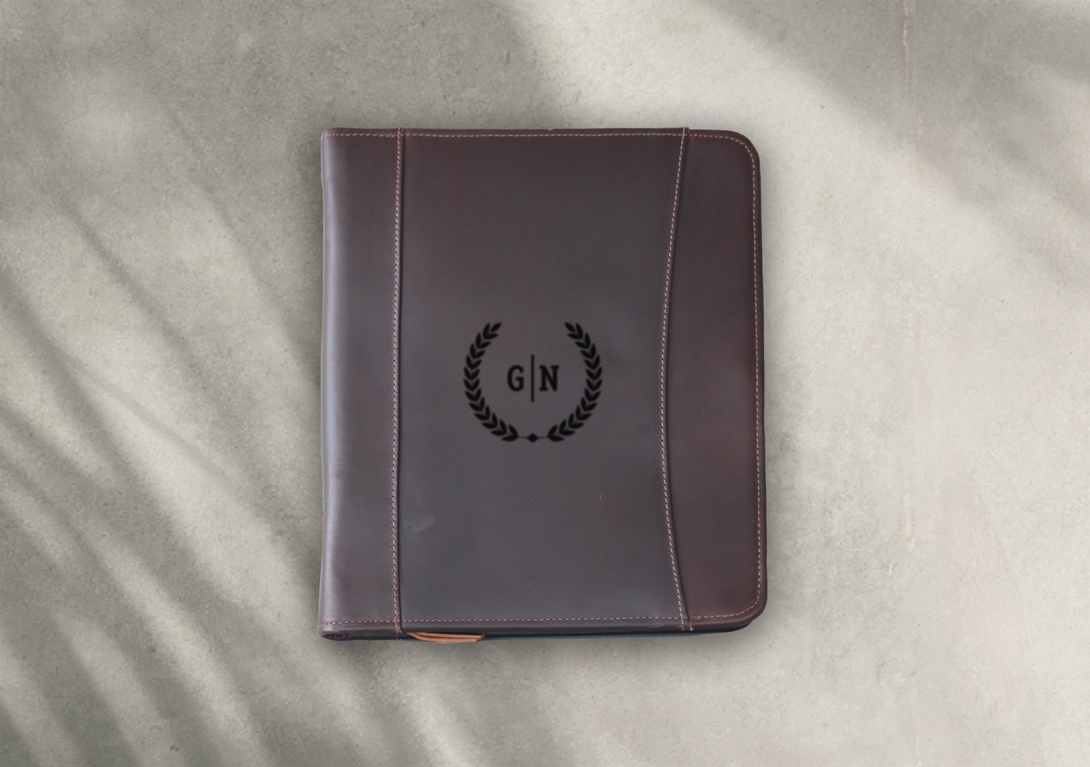 Engraved Leather Portfolio for Men/women Monogrammed Leather Portfolio ...