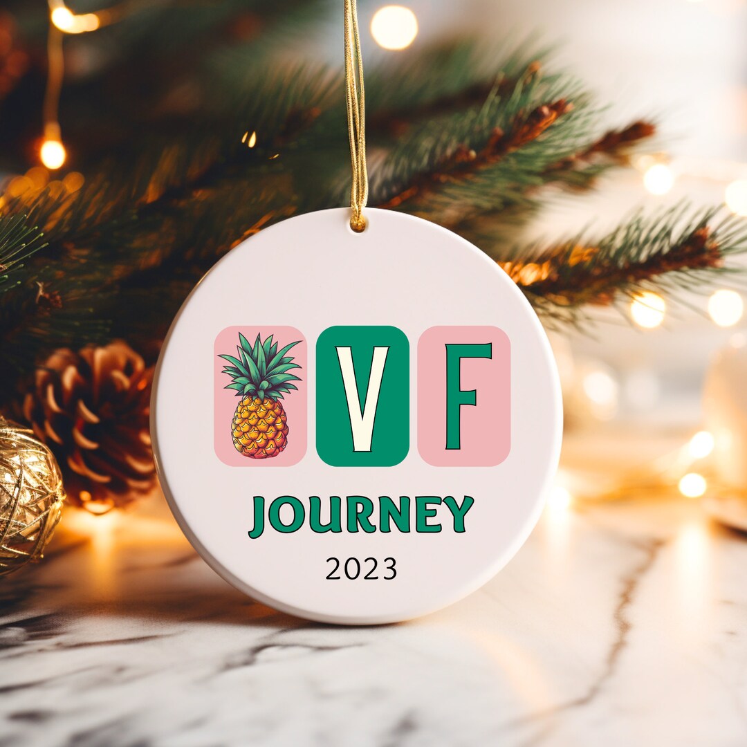 Infertility IVF Journey Ornament, Retro Pineapple IVF Mom Stocking ...