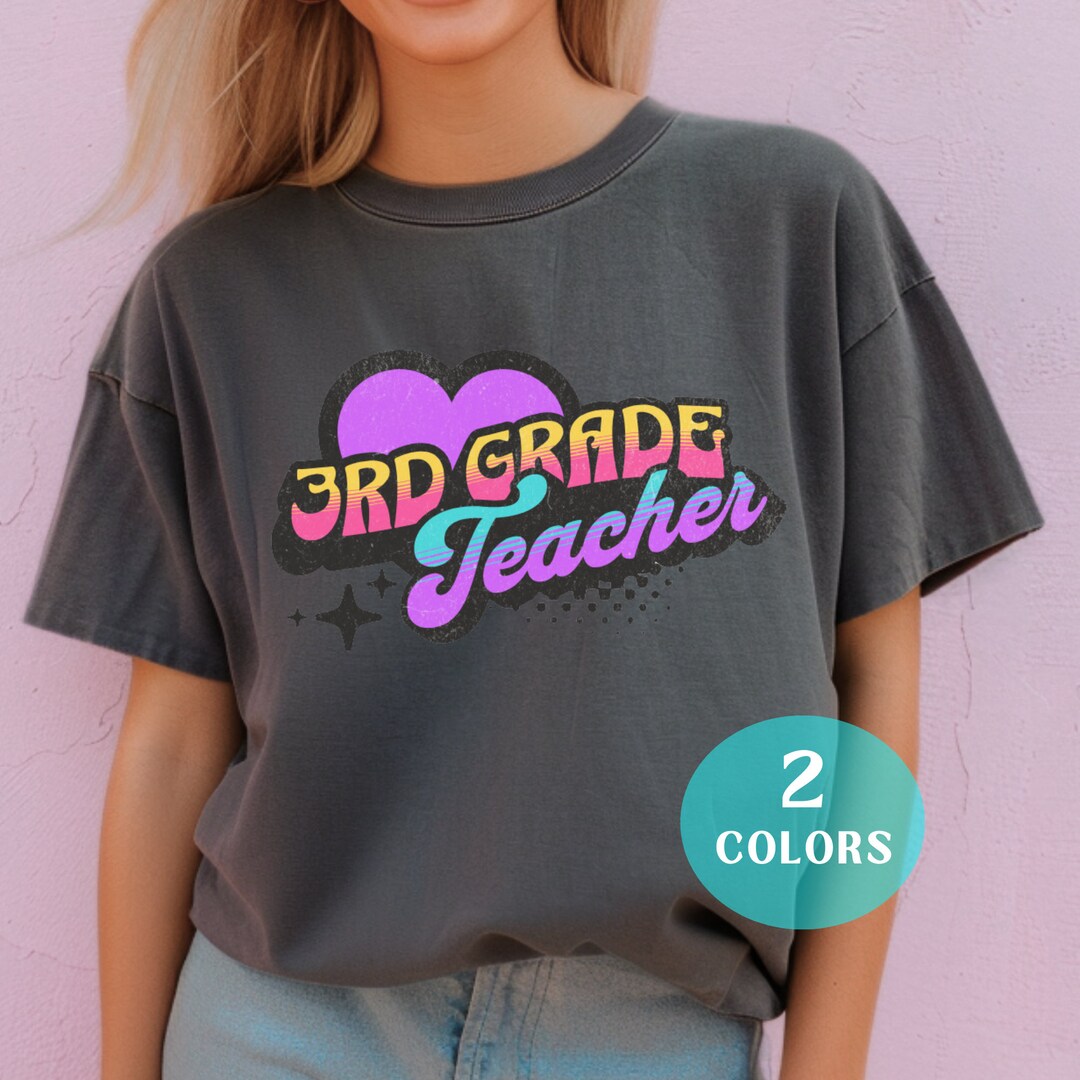 Third Grade Teacher Shirt, Retro Hello 3rd Grade T-shirt, Back to ...