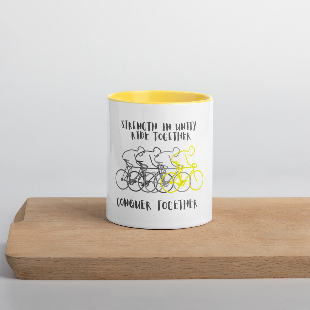 Cyclist's Peloton Mug: Ride Together, Conquer Together - Cyclist Gift ...
