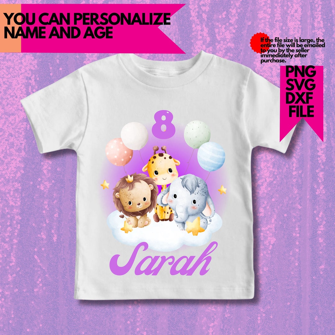 8o cumpleaños SVG PNG Niñas y niño Svg Chica 8o Cumpleaños Svg ...