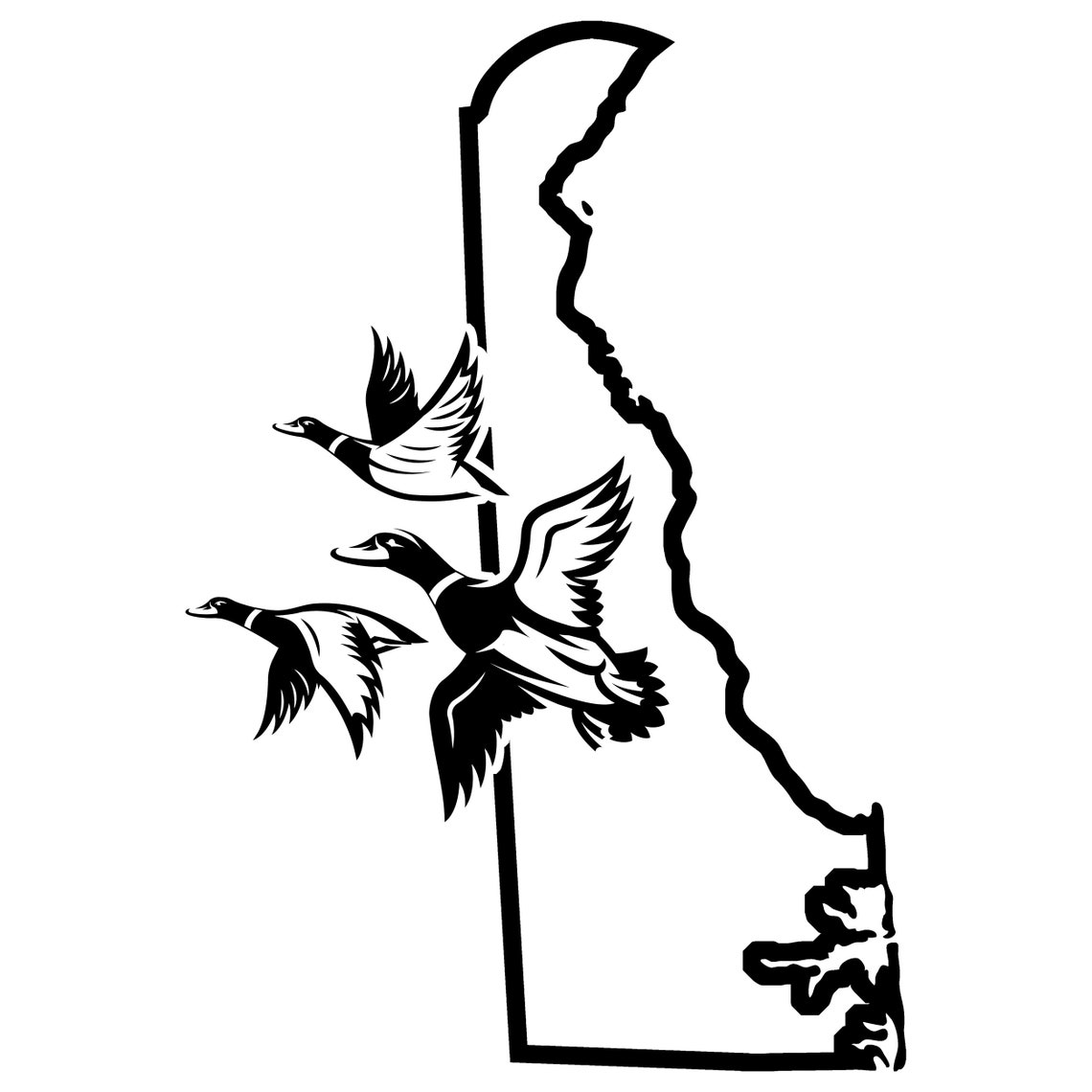 Delaware Waterfowl Hunting Decal: Truck Window, Cooler Sticker - Etsy