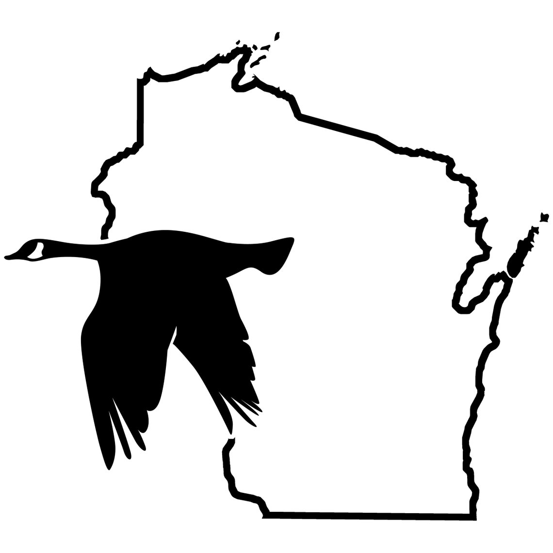 Wisconsin Waterfowl Decal for Truck Window Duck Sticker Goose Hunting ...