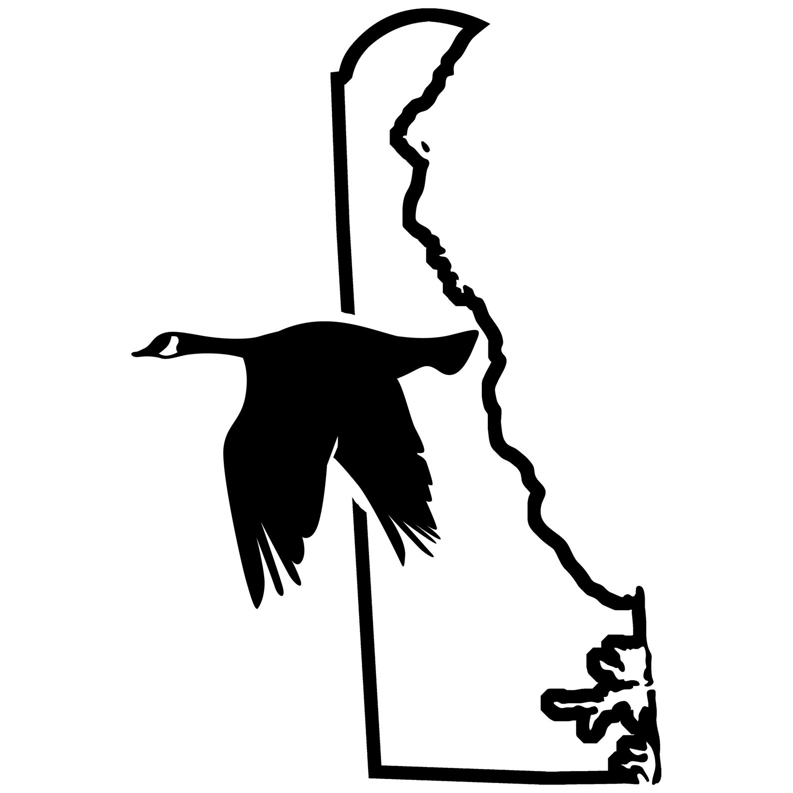 Delaware Waterfowl Hunting Decal for Truck Window Cooler Sticker Bird ...