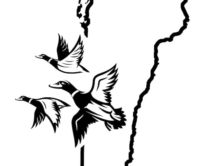 Louisiana Duck, Fish, & Deer Fleur De Lis Decal/sticker (ANY Size!) - Etsy