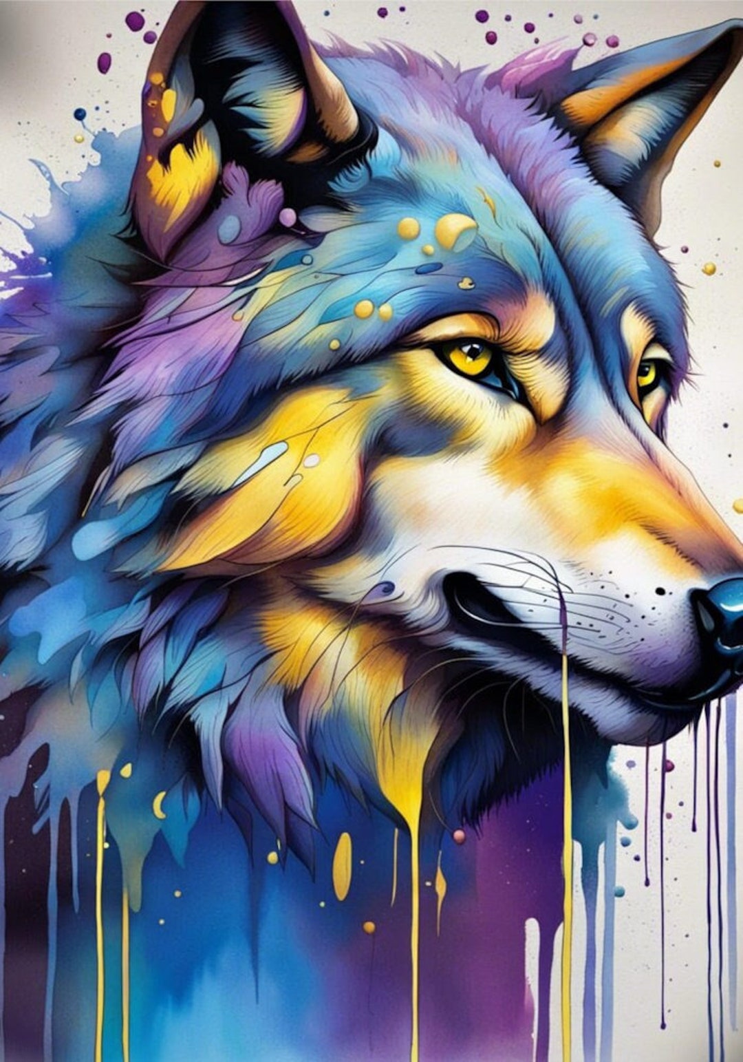 Wolf ART IMPRIMISSIBLE Wolf Instant Print Wolf Download Wolf - Etsy