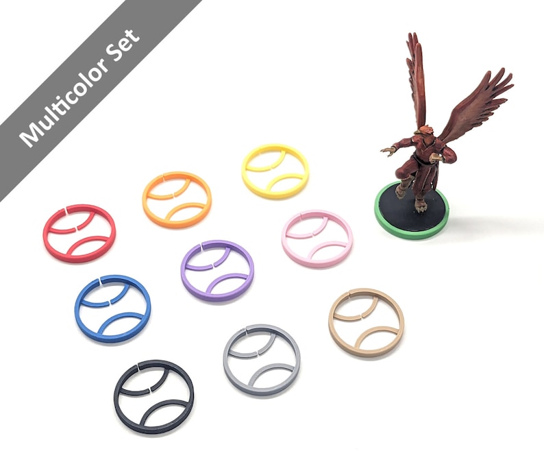 10 Basic Tabletop Miniature Rings for Dungeons and Dragons, Pathfinder ...