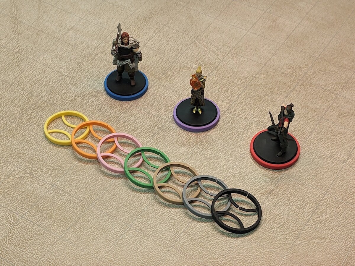 10 Basic Tabletop Miniature Rings for Dungeons and Dragons, Pathfinder ...