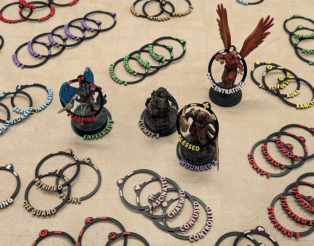Condition Rings for Tabletop Games Like Pathfinder 2nd Edition - Over ...